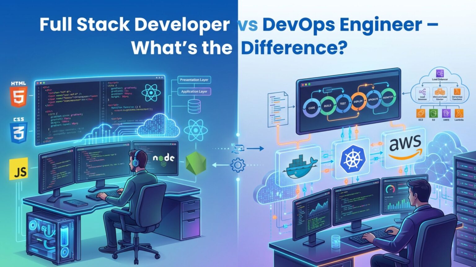 Full Stack Developer vs DevOps Engineer: Roles, Skills & Career Path